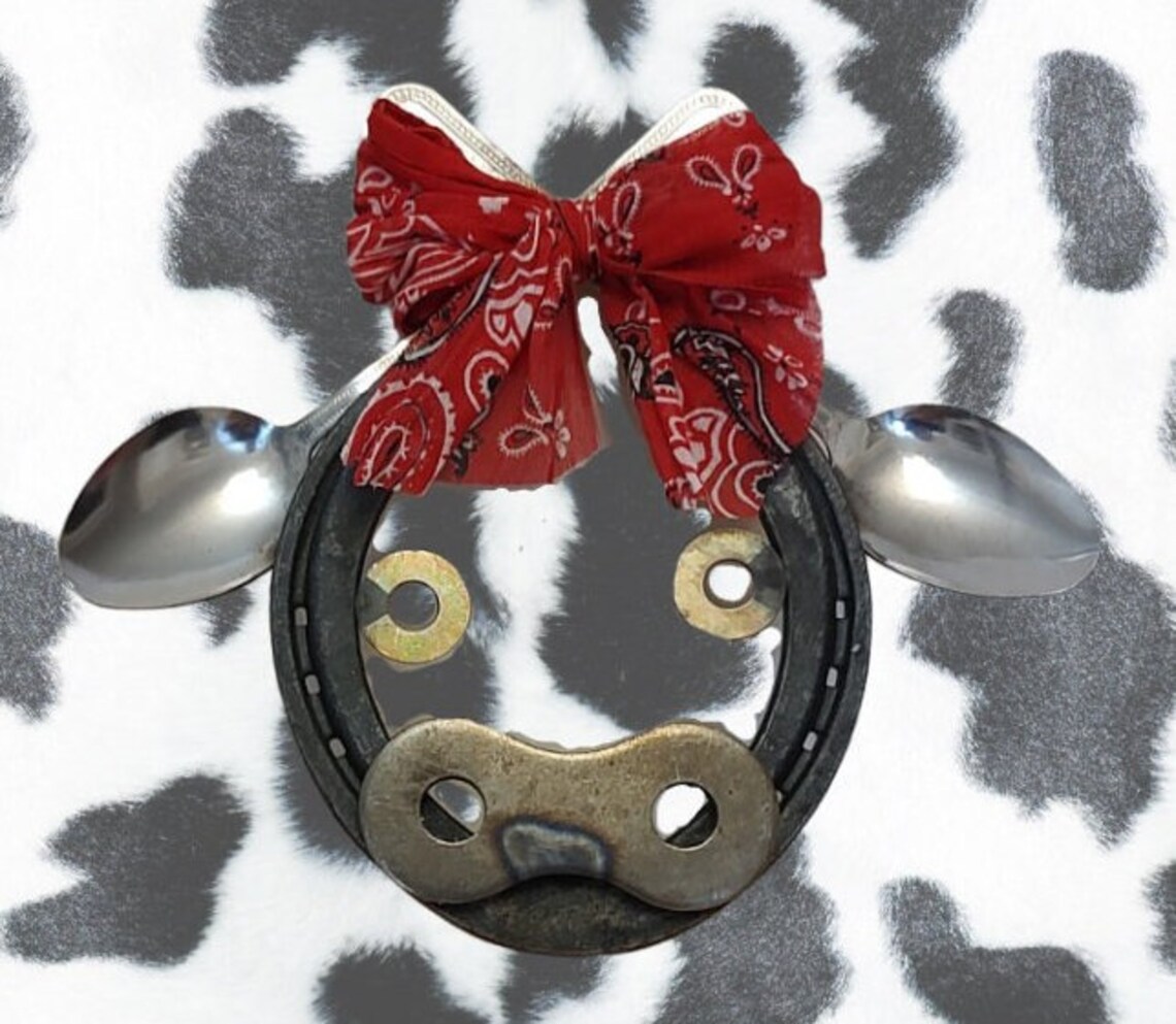 Horseshoe Cow Decorative Wall Art, Cow Decor, Cow Decoration - Etsy