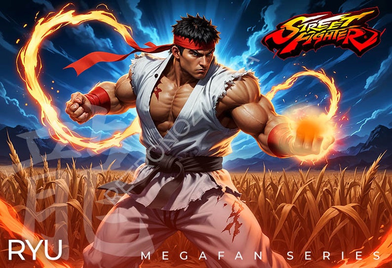 Ryu From Street Fighter 2 Poster Capcom 4k High Resolution Digital Art ...