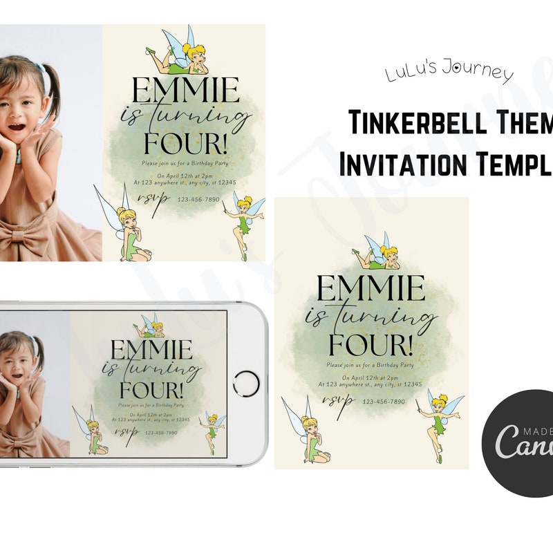 Tinkerbell Invitation - Etsy
