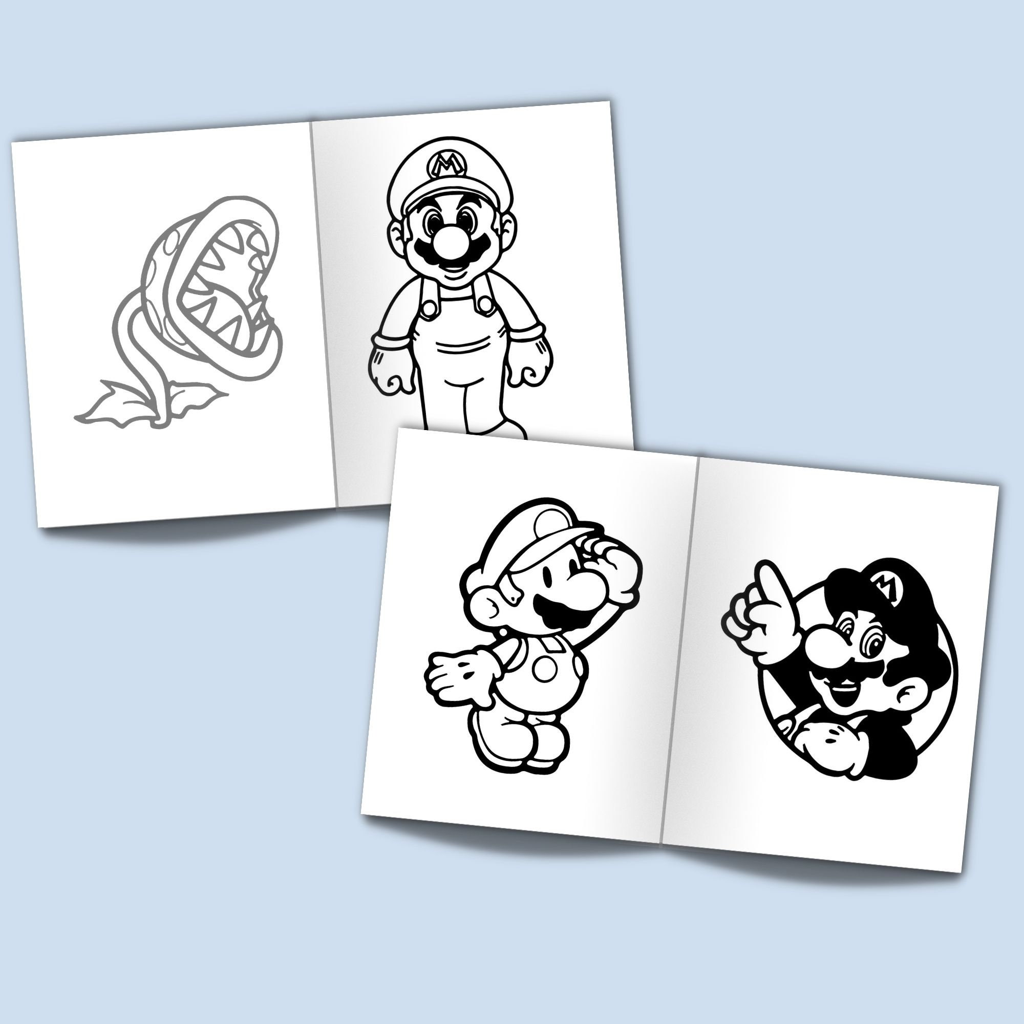 Editable Super Mario Bros Coloring Pages for Canva - Etsy Canada