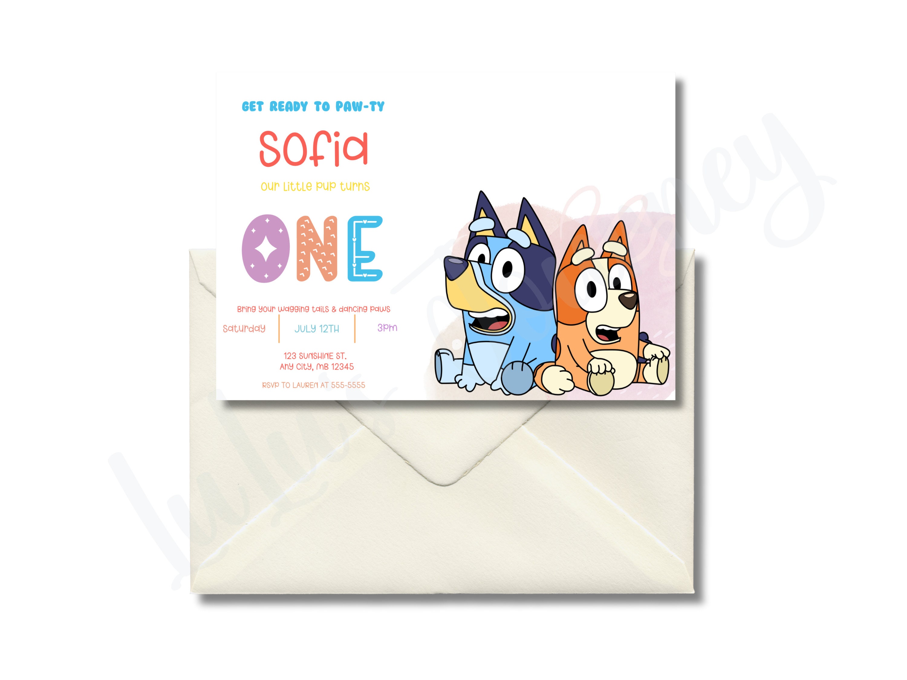 Personalized Bluey Birthday Invitation - Etsy