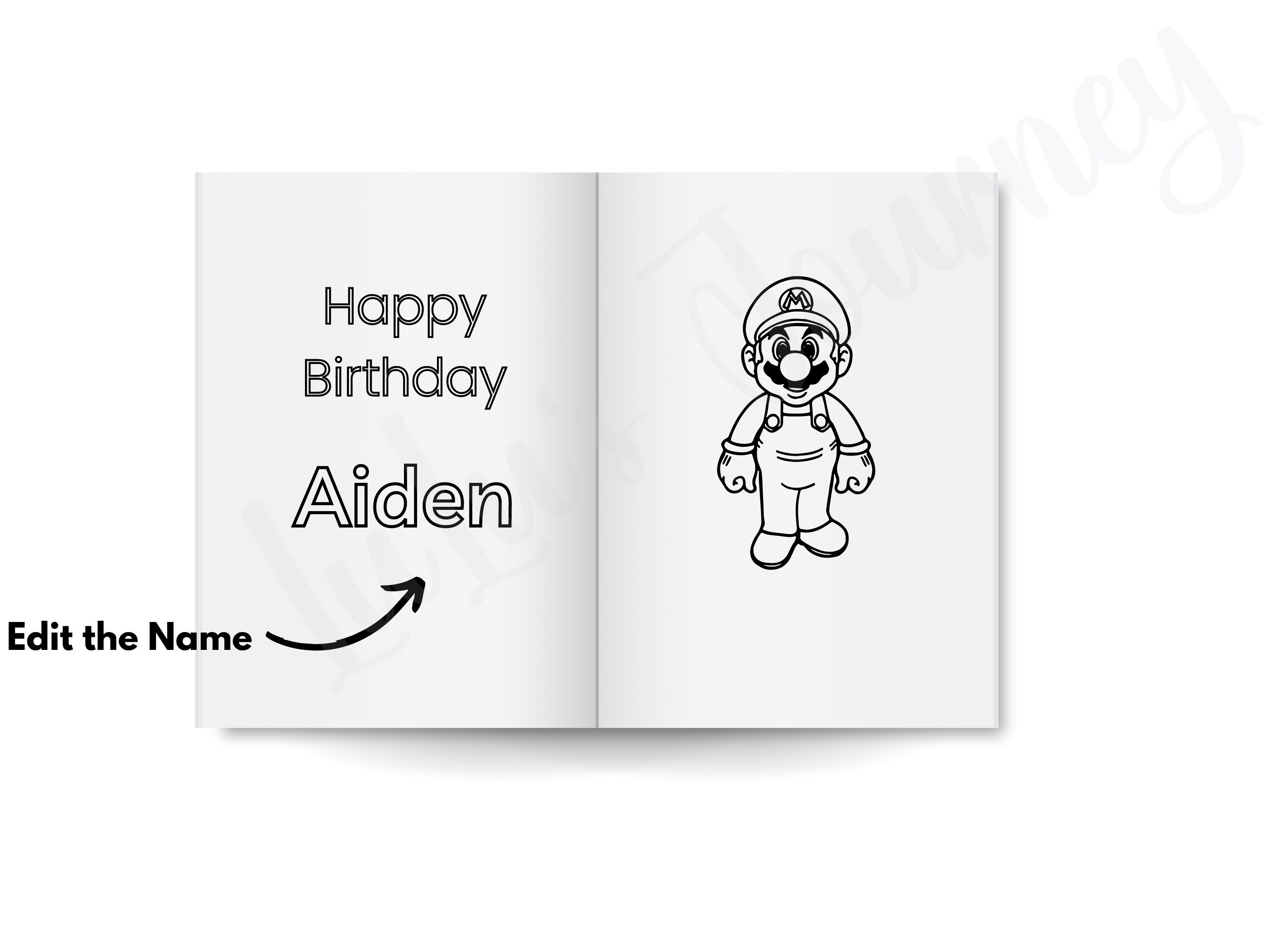 Editable Super Mario Bros Coloring Pages for Canva - Etsy Canada