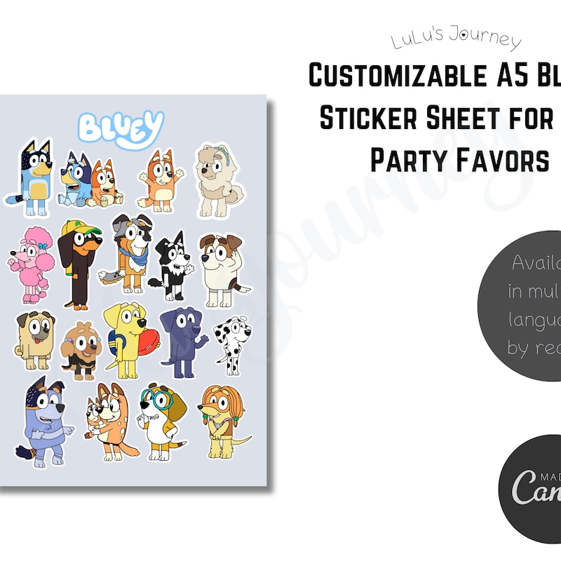 Bluey Stickers - Etsy