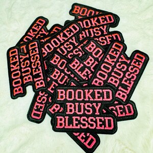 Booked Busy Blessed Embroidered Patch - Etsy