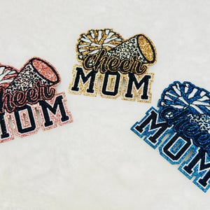 Cheer Mom Embroidered With Gold Glitter Patch - Etsy
