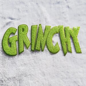 Green Grinchy Sequin Patch - Etsy