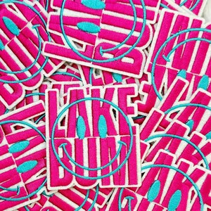 Lake Bum Smiley Embroidered Patch - Etsy