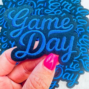 Blue Game Day Embroidered Patch - Etsy