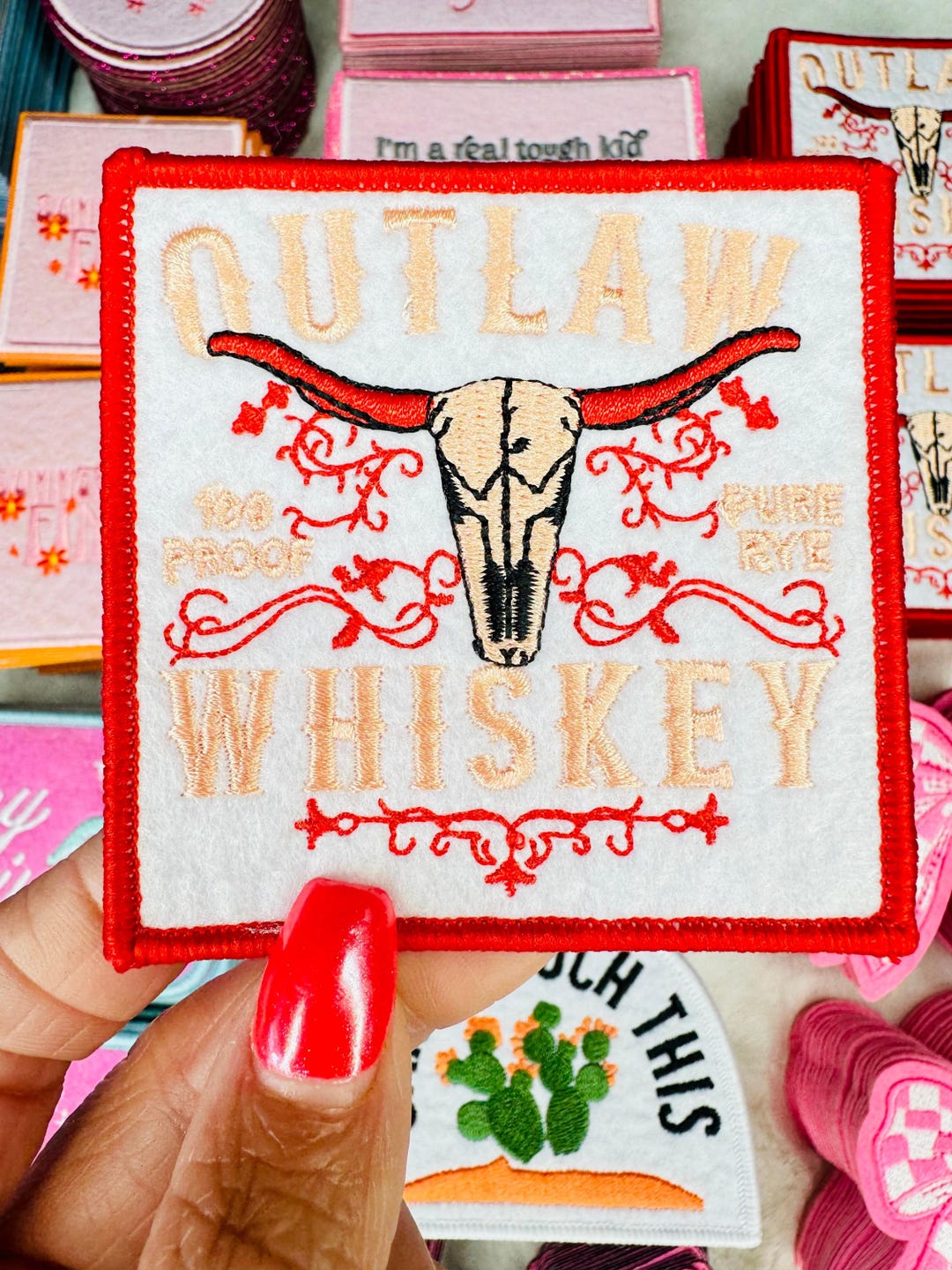 Outlaw Whiskey Embroidered Patch - Etsy