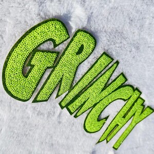 Green Grinchy Sequin Patch - Etsy
