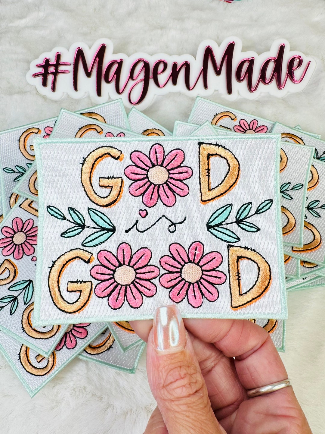 God is Good Embroidred Patch, Iron on Patch, Trucker Hat Patch, Faith ...
