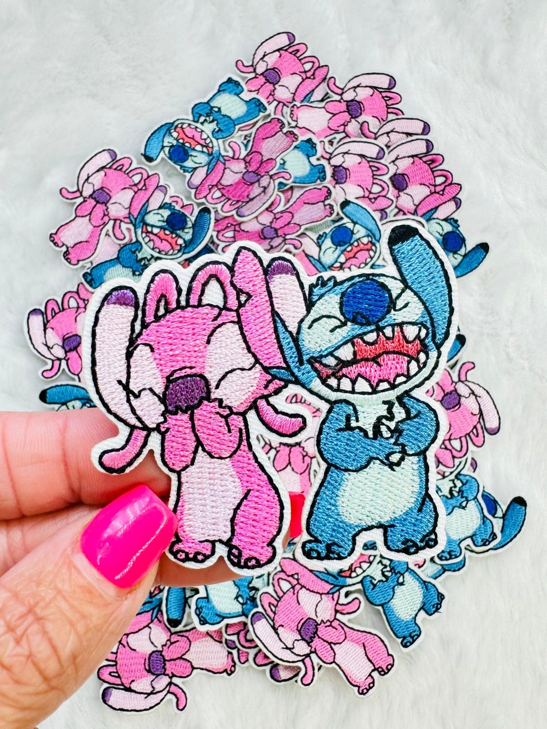 Stitch & Angel Embroidered Patch - Etsy