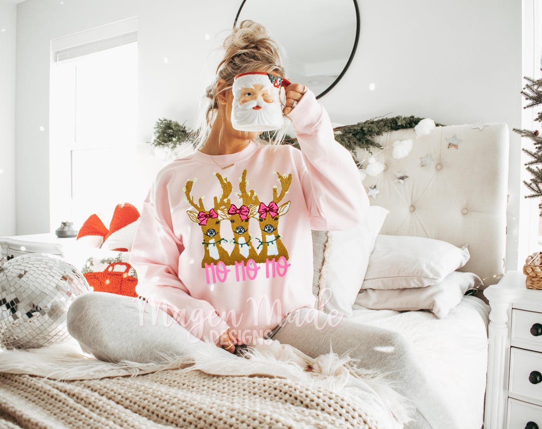 HOHOHO Reindeer Chenille & Sequins Patch - Etsy