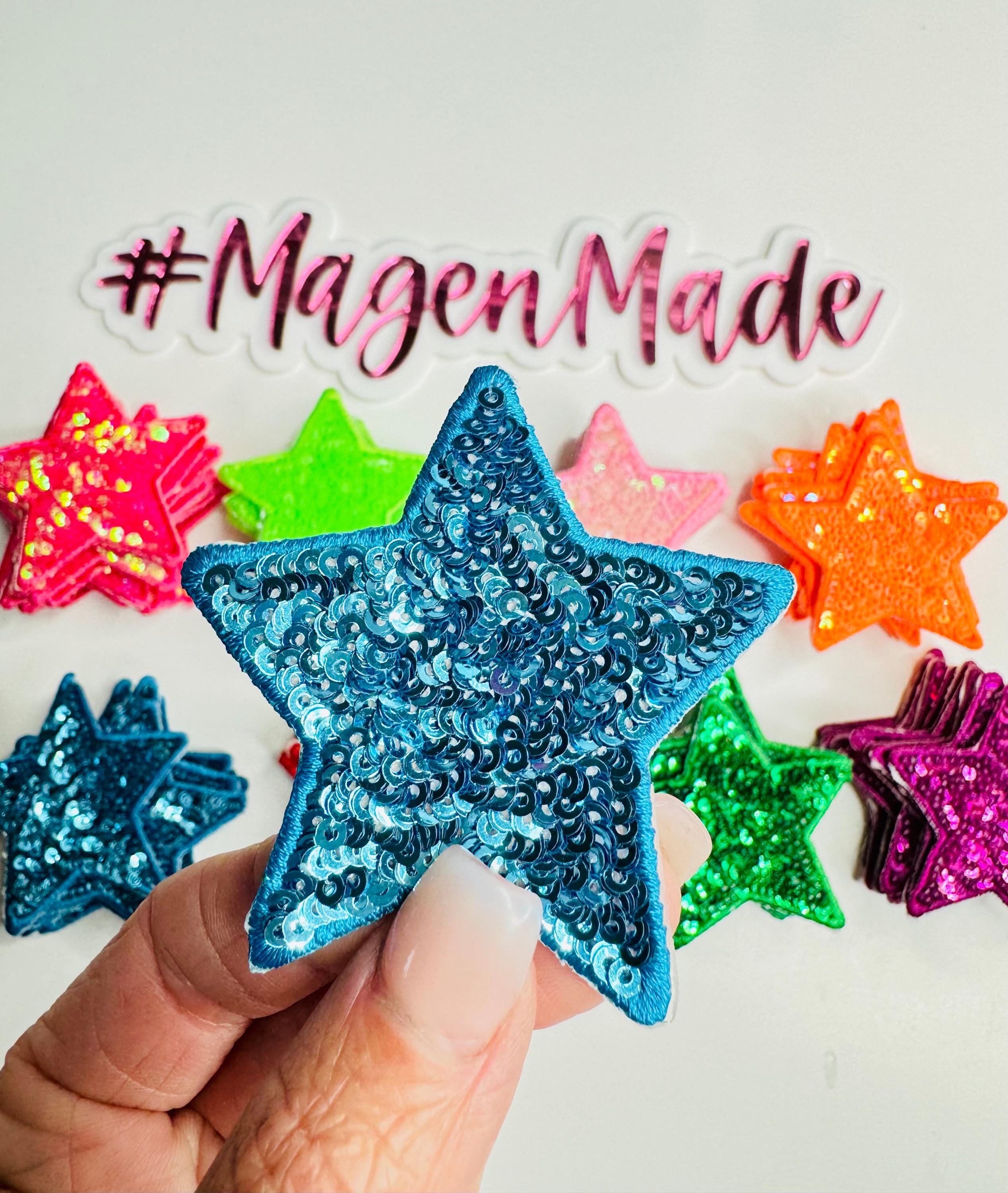 Blue Star Sequin Patch - Etsy