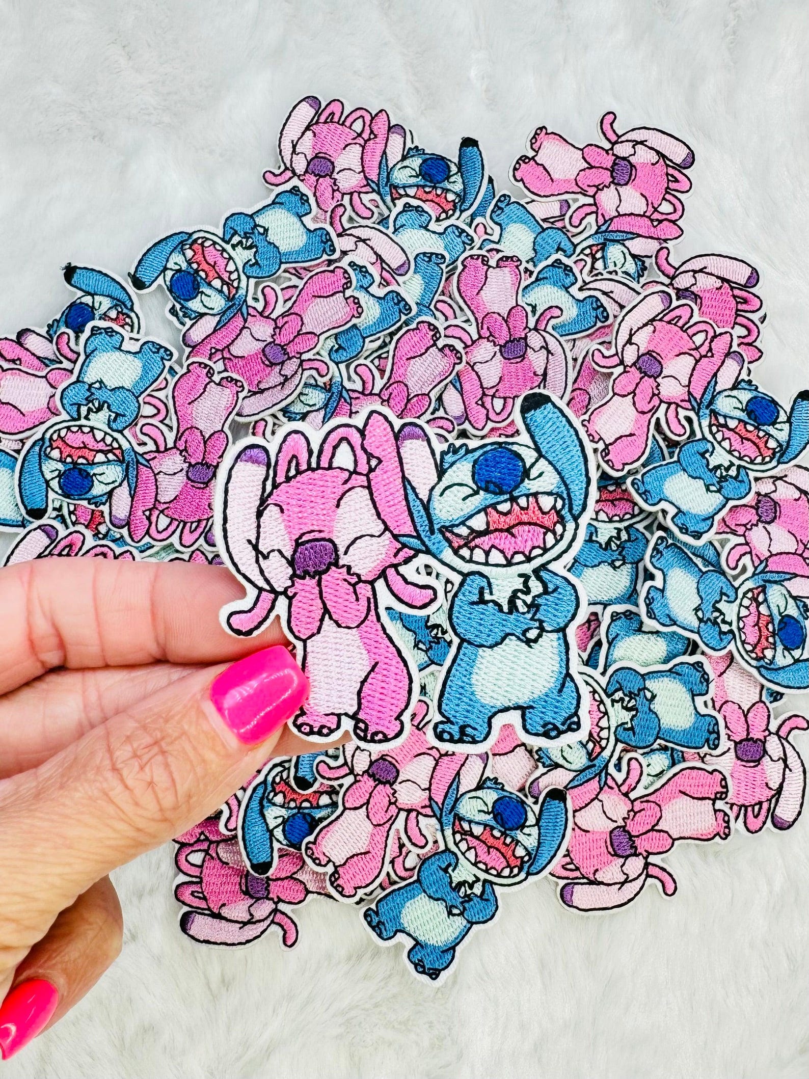 Stitch & Angel Embroidered Patch - Etsy