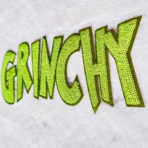 Green Grinchy Sequin Patch - Etsy