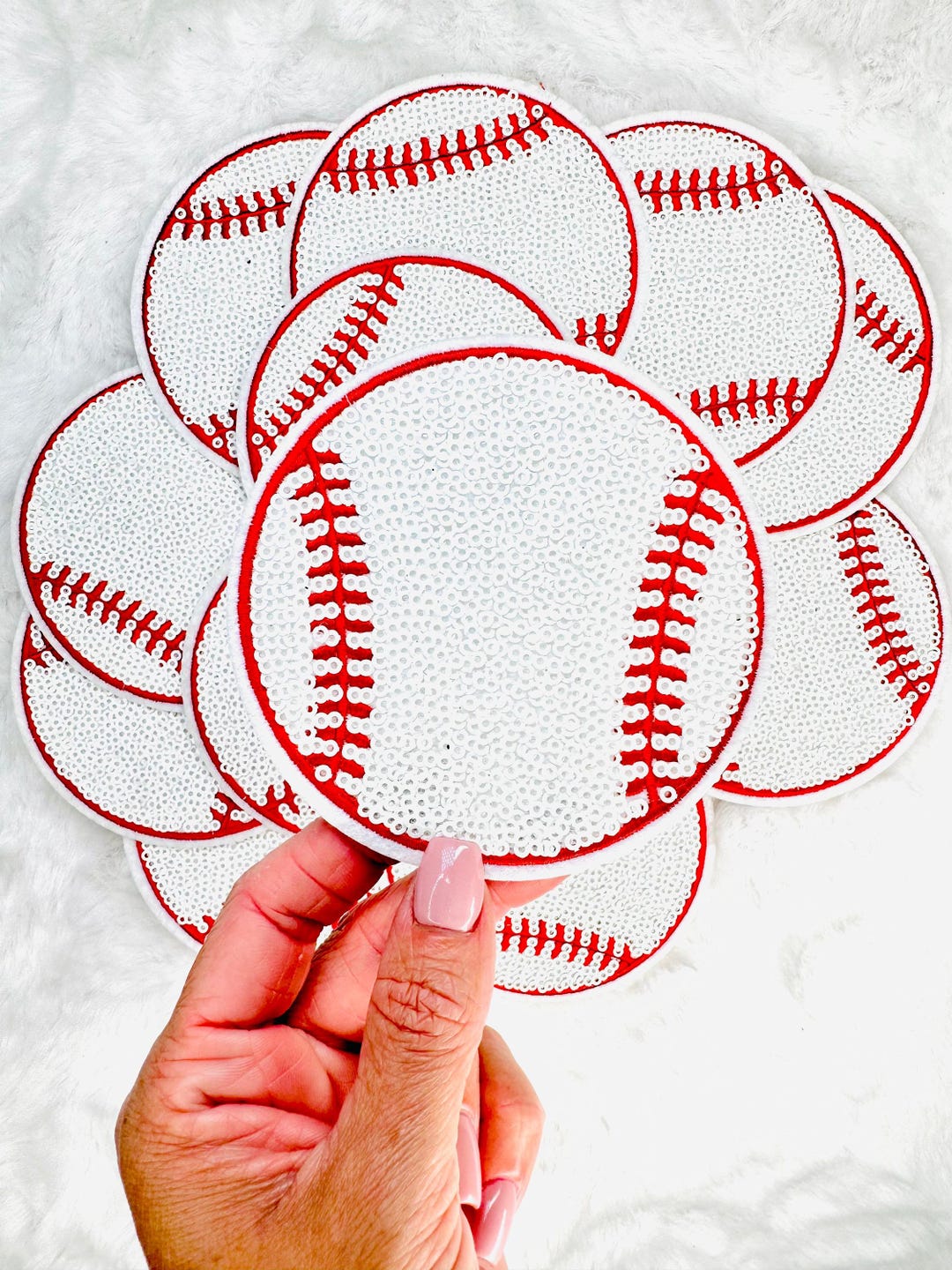 Baseball Sequin Patch - Etsy
