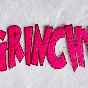 Pink Grinchy Sequin Patch - Etsy