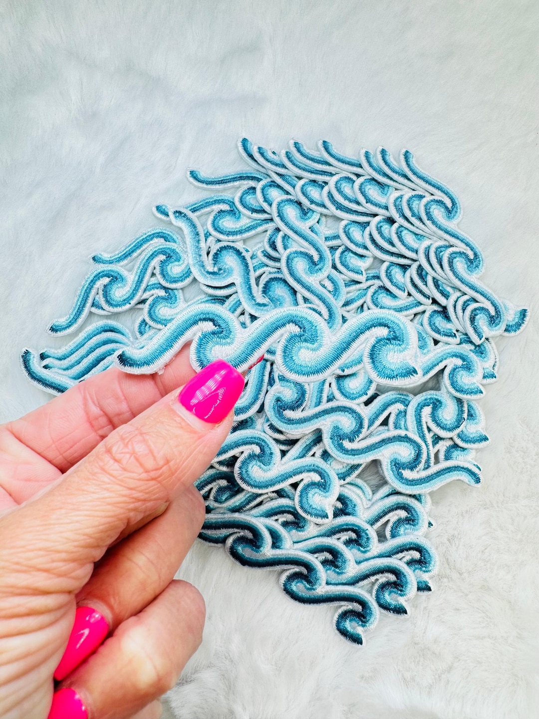 Ocean Waves Embroidered Patch, Water Patch, Beach Patch, Lake Patch ...
