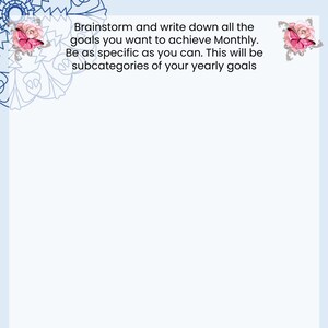 Goals Planner Vision Board Brainstorm Ideas Productivity and Tracking ...