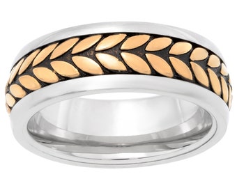 Wheat Pattern Ring Men - Etsy