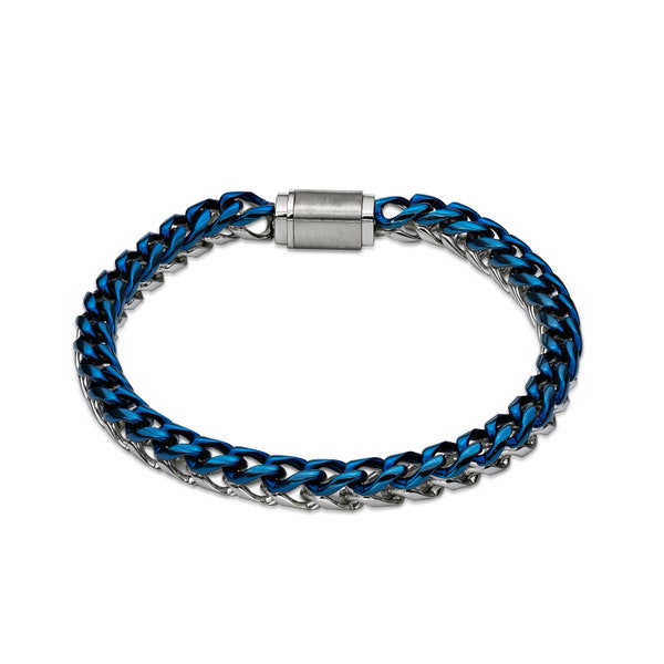 Mens Blue Stainless Steel Chain - Etsy