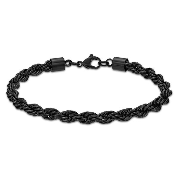 Black Rope Bracelet - Etsy