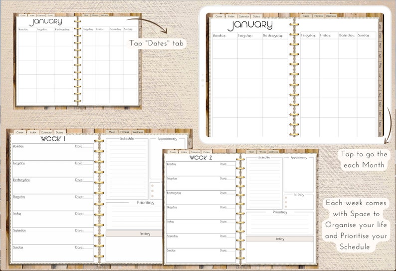 Customizable Digital Planner Goodnotes Planner - Etsy