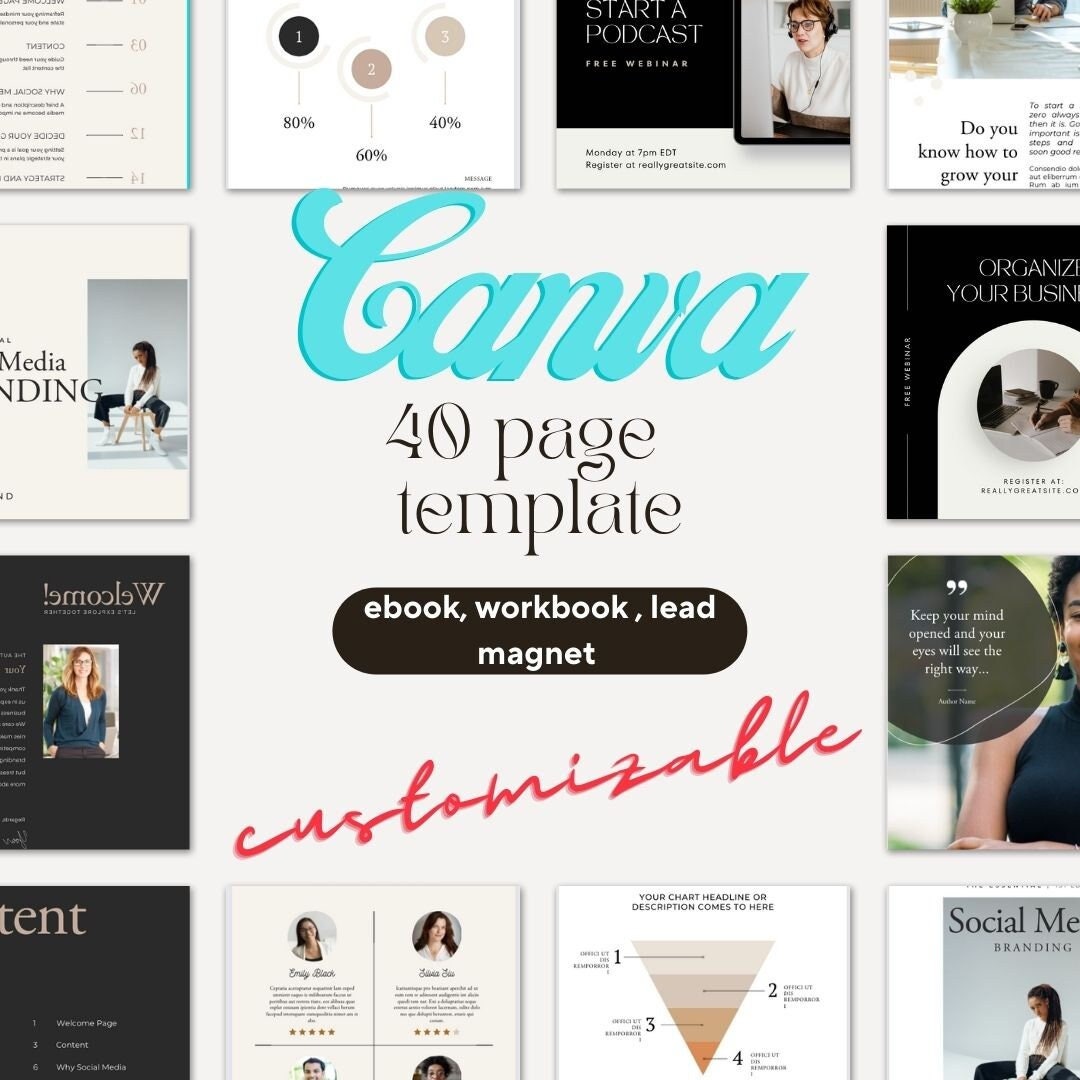 40 Page Template - Etsy