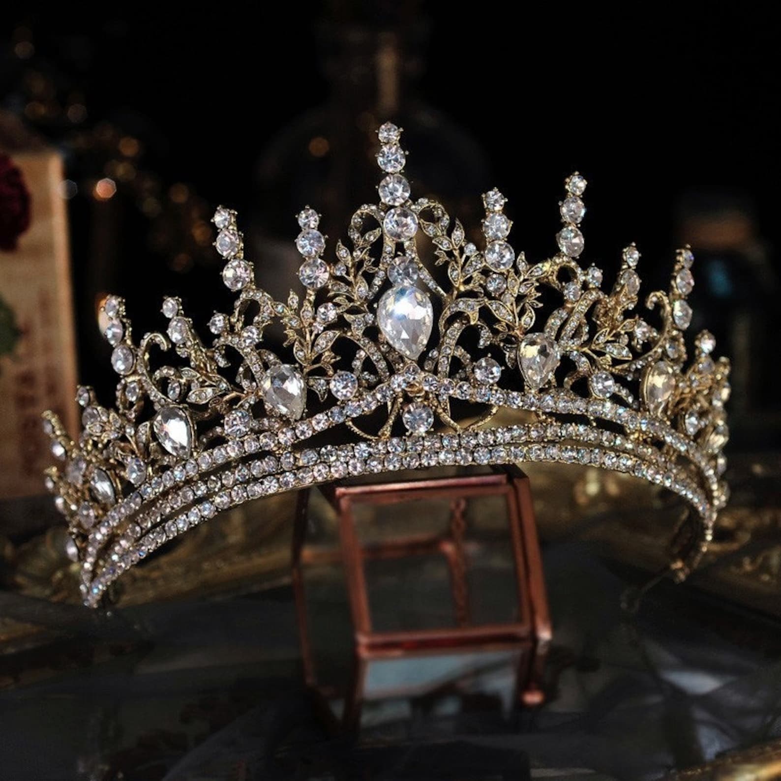 Luxury Crystal Bridal Silver Tiara Jewelry Wedding Cubic - Etsy