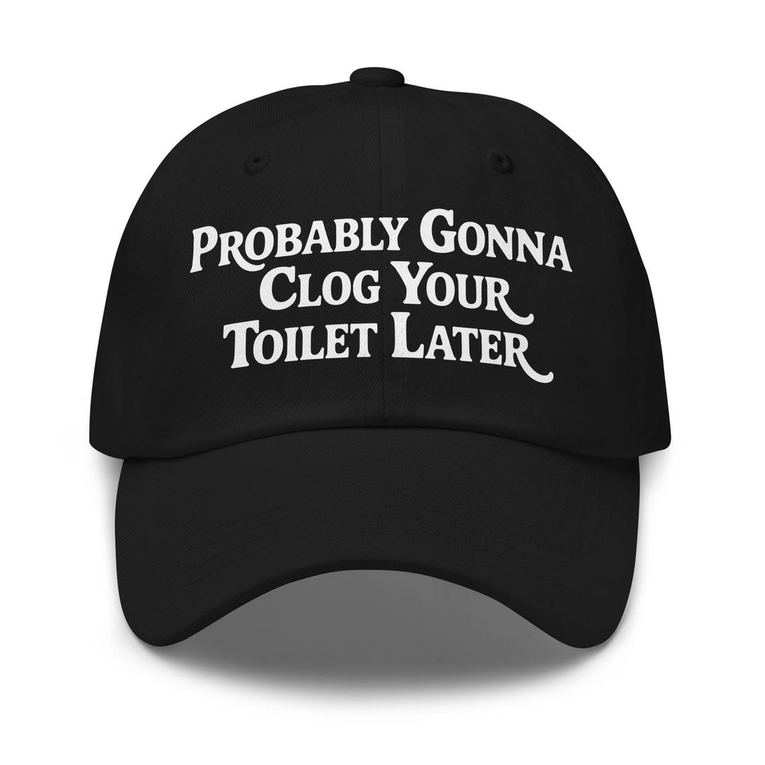 Clog Your Toilet Later Dad Hat, Funny. Meme Cap, Adjustable One Size - Etsy