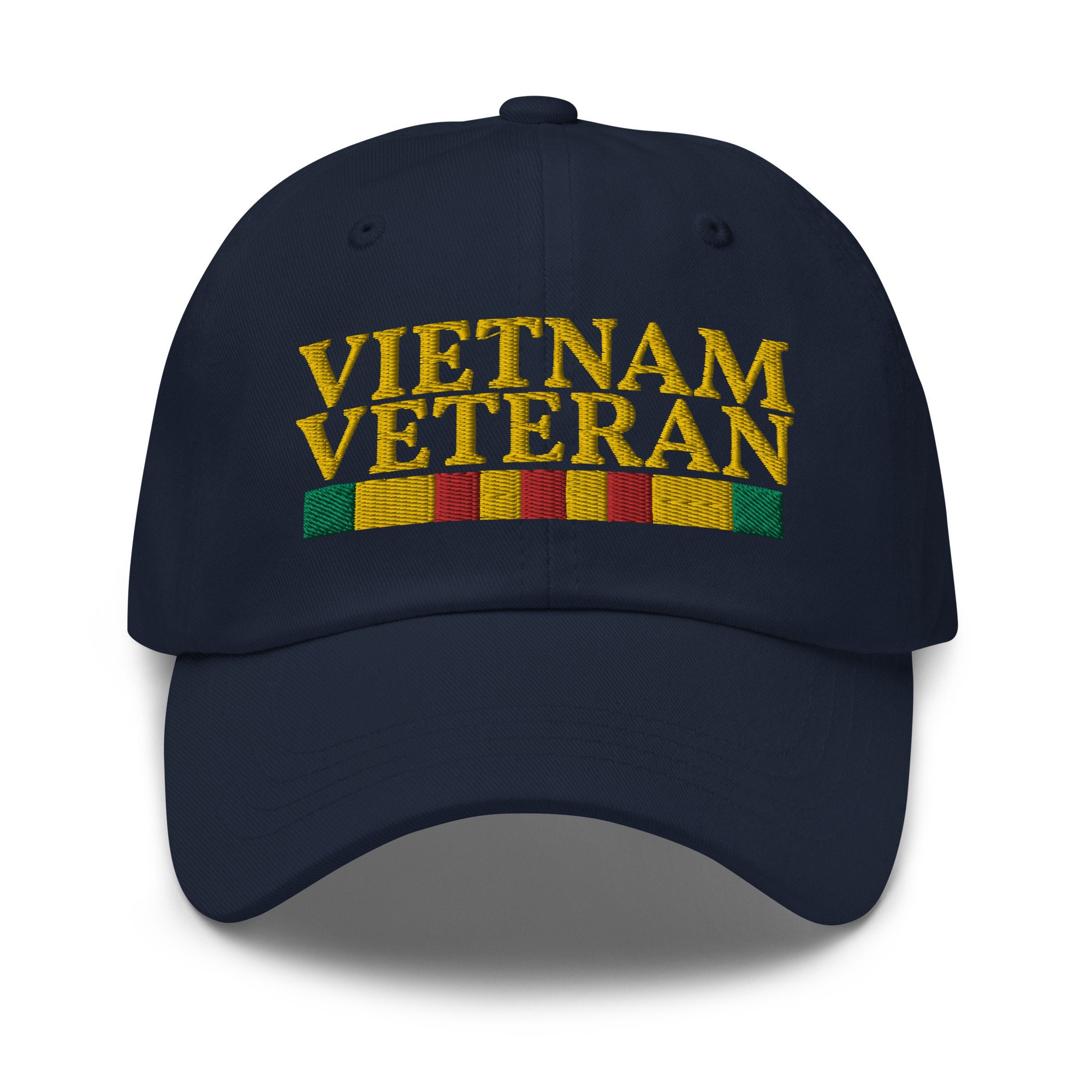 Vietnam Veteran Hat With Service Ribbons - Black Cap Bhutan Custom Gifts