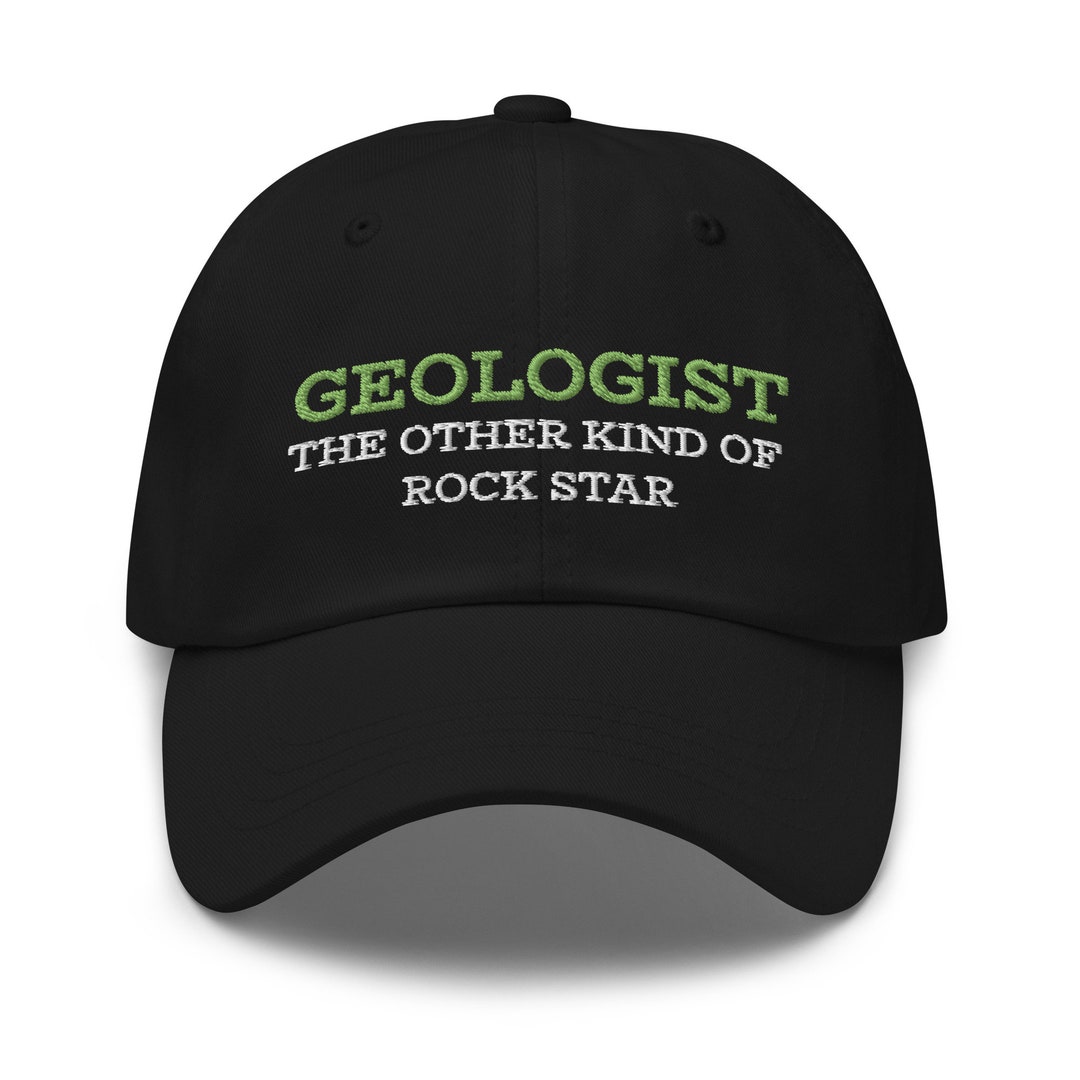 Geologist the Other Kind of Rock Star Embroidered Hat, Baseball Cap ...