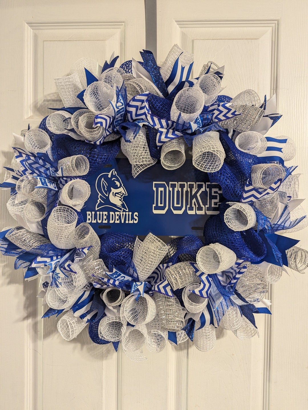 Go Blue Devil's Fan Wreath - Etsy
