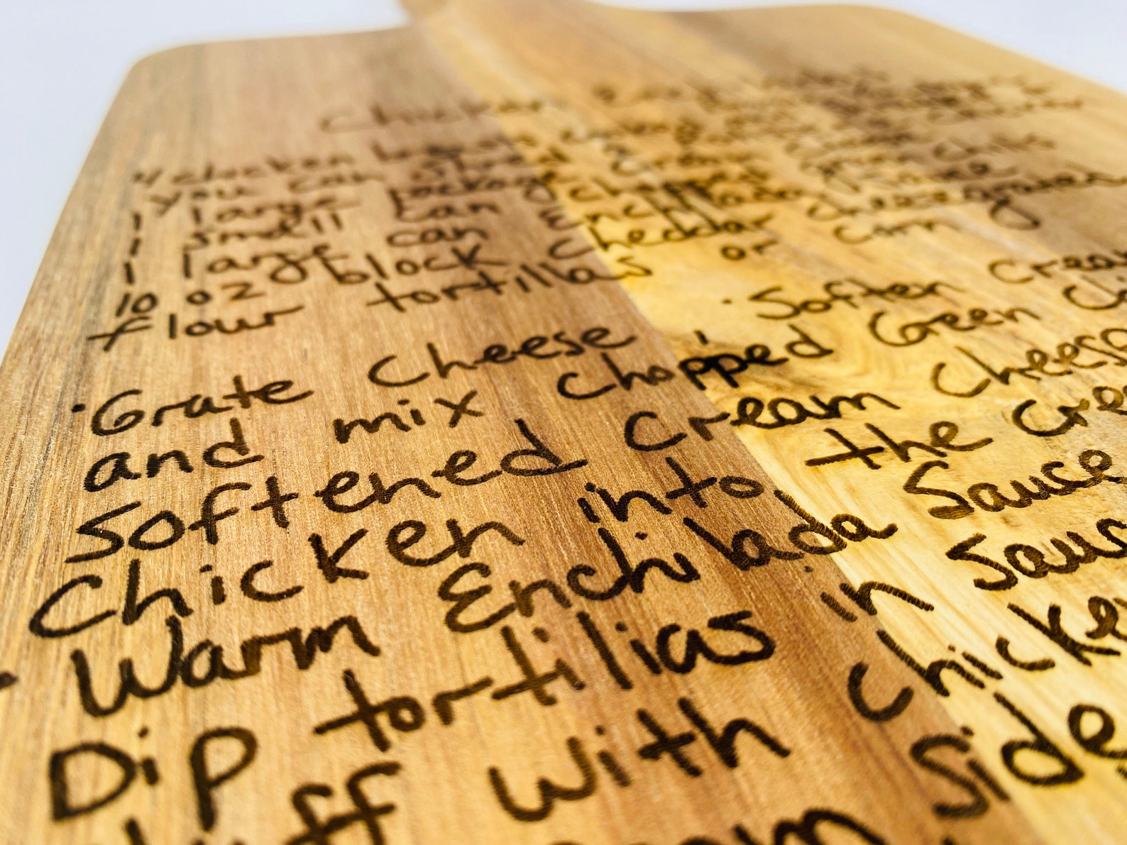 Handwritten Recipe Engraved Cutting Board - Etsy