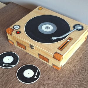Retro Music Player Tea Organizer Box for Living Room Decor for Music ...