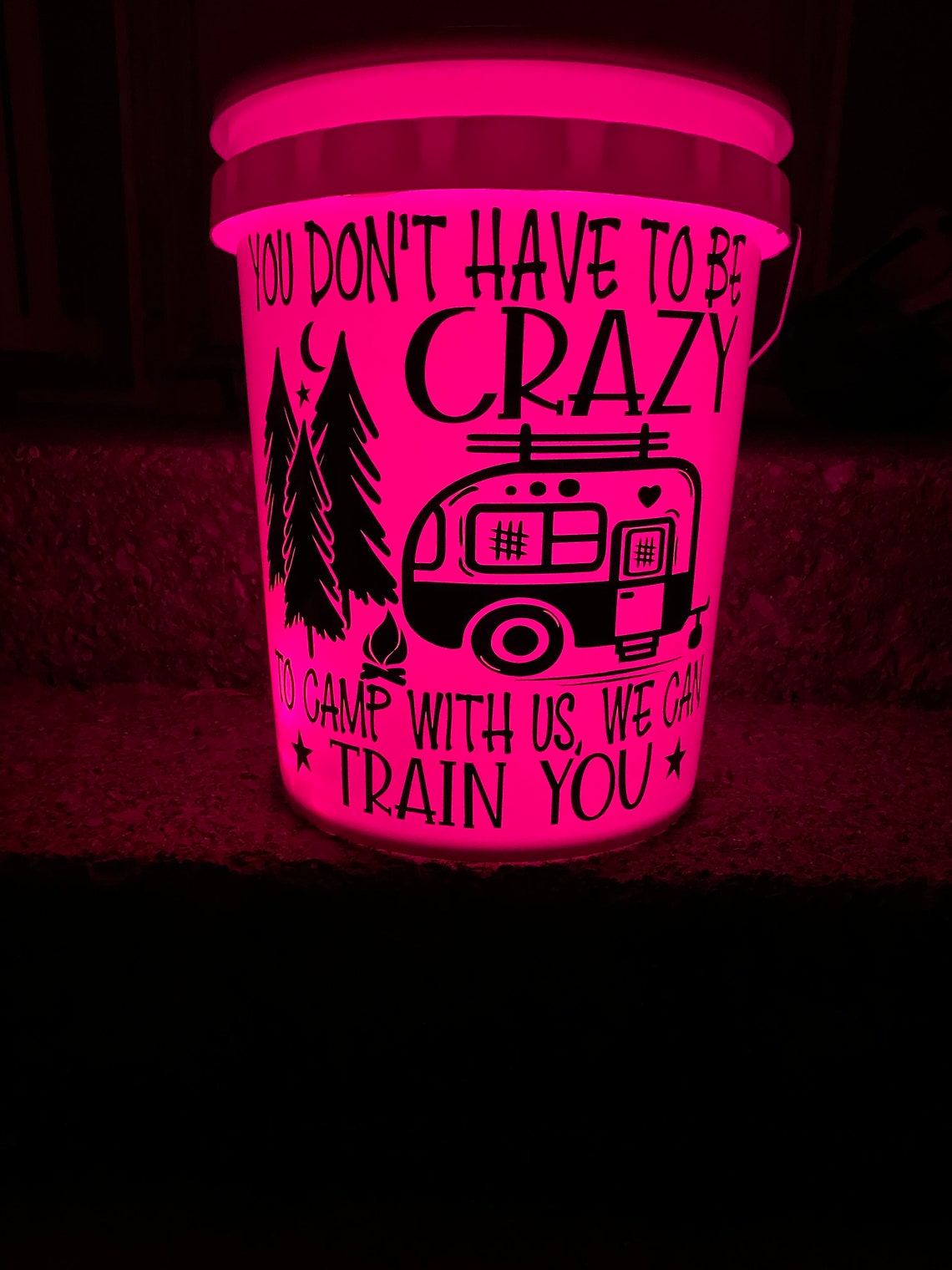 Custom LED Lighted Buckets...camping Pool Cabin Lake Deck - Etsy