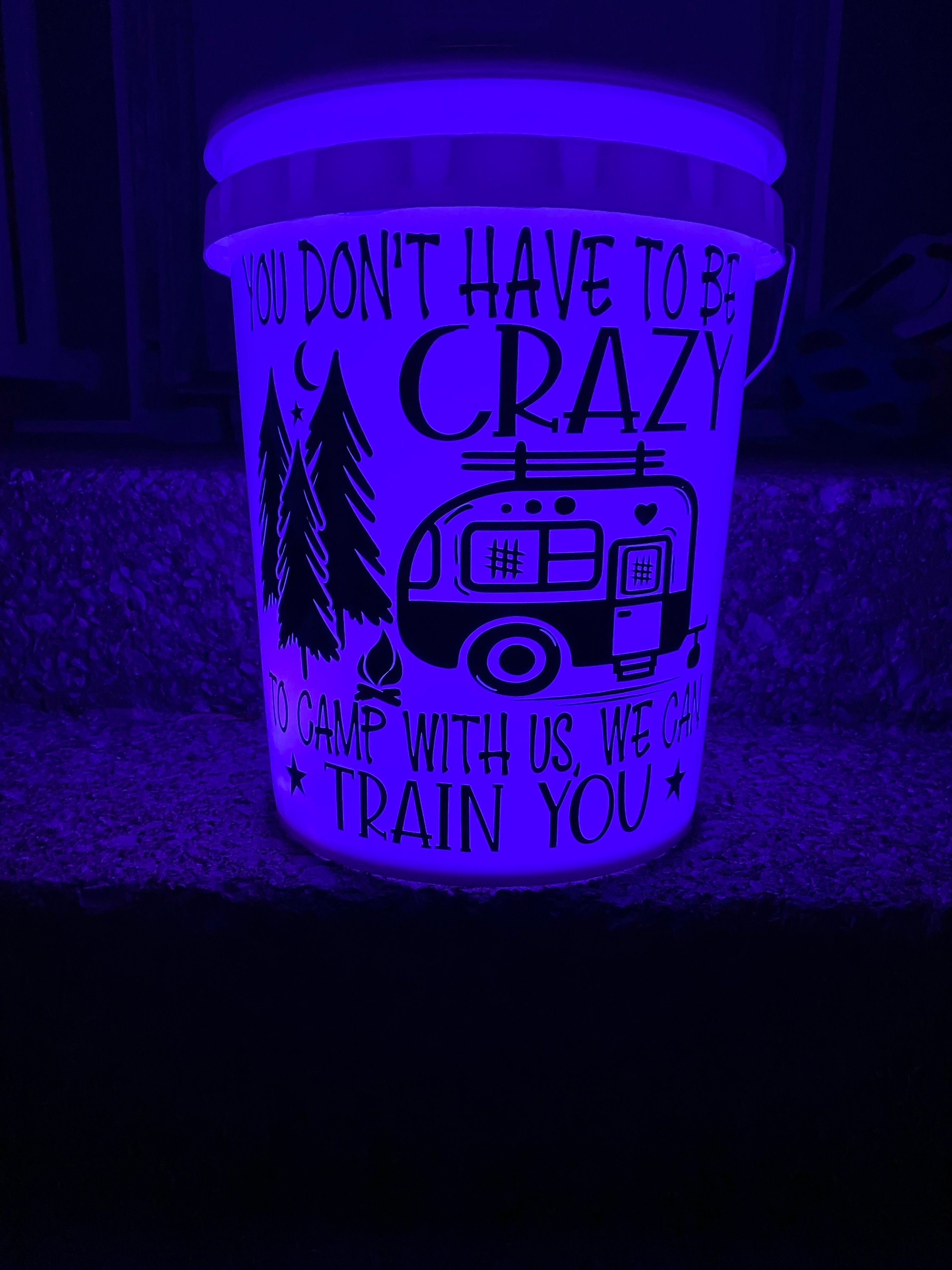 Custom LED Lighted Buckets...camping, Pool, Cabin, Lake, Deck, Patio ...