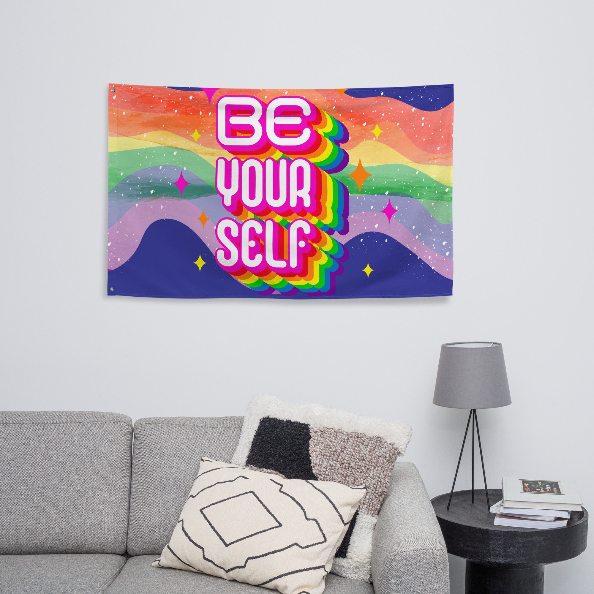 Be Yourself Rainbow Pride Flag for Decoration, Parades, and More - Etsy