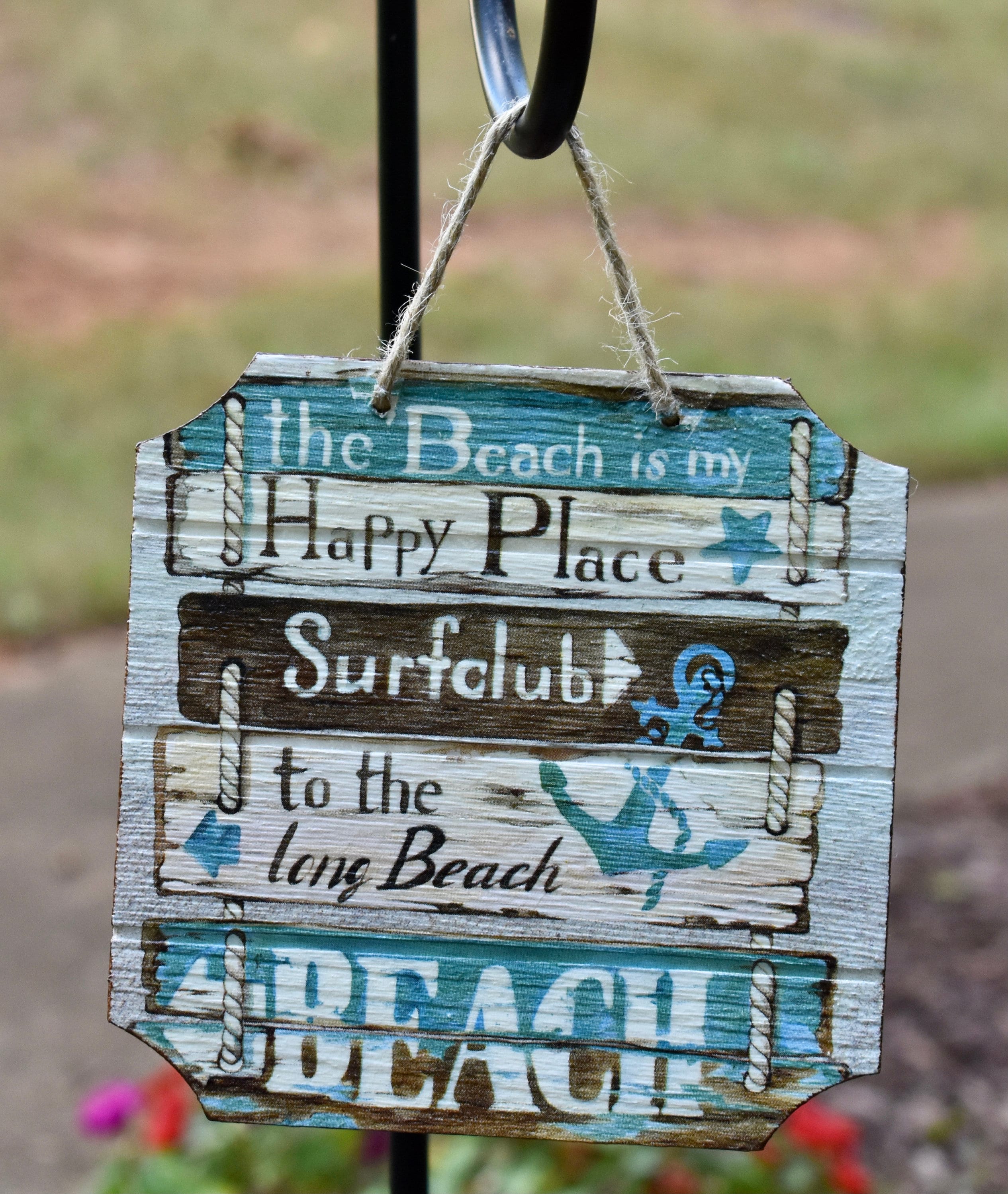 Beach Wooden Sign | Hanging Wooden Sign | Beach Decor | Indoor Decor ...