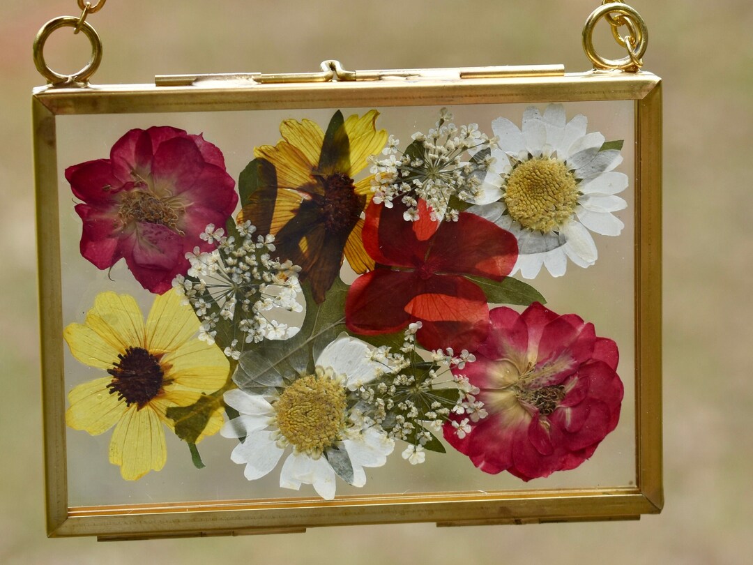 Mini Pressed Flower Frame Hanging Window Decor hanging Pressed Flower ...