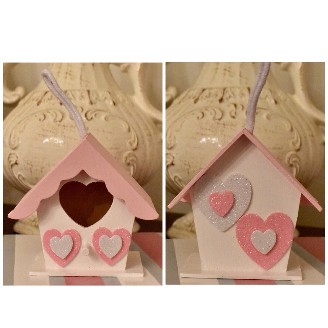 Mini Valentine's Day Birdhouse | Mini Heart Birdhouse | Valentine's Day ...