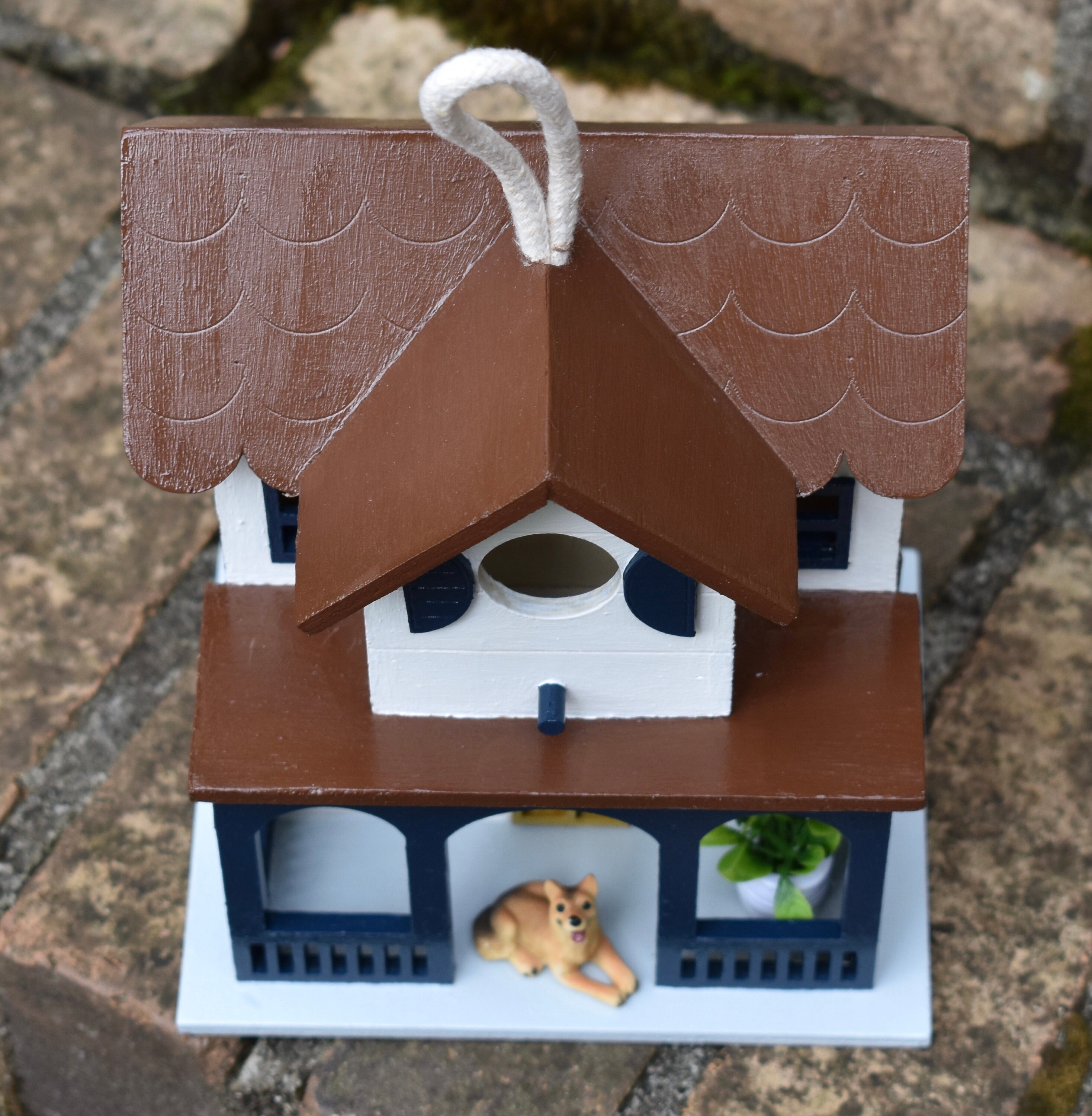 Wooden Birdhouse Classic Home Handmade Custom Hand Painted Indoor Decor ...