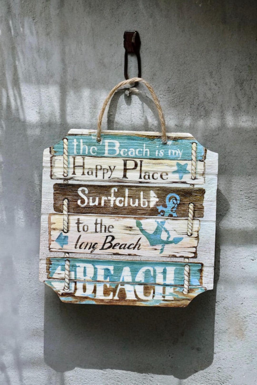 Beach Wooden Sign | Hanging Wooden Sign | Beach Decor | Indoor Decor ...