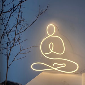 Neon Sign Yoga Bedroom Wall Sign Neon Lights for Gym and Fitness Center ...