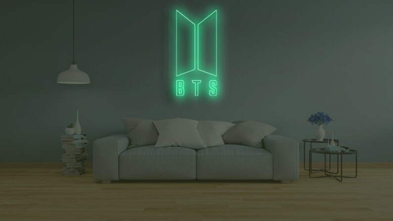 BTS Logo Neon Sign Merch Korean Kawaii Decor Bedroom Decor - Etsy
