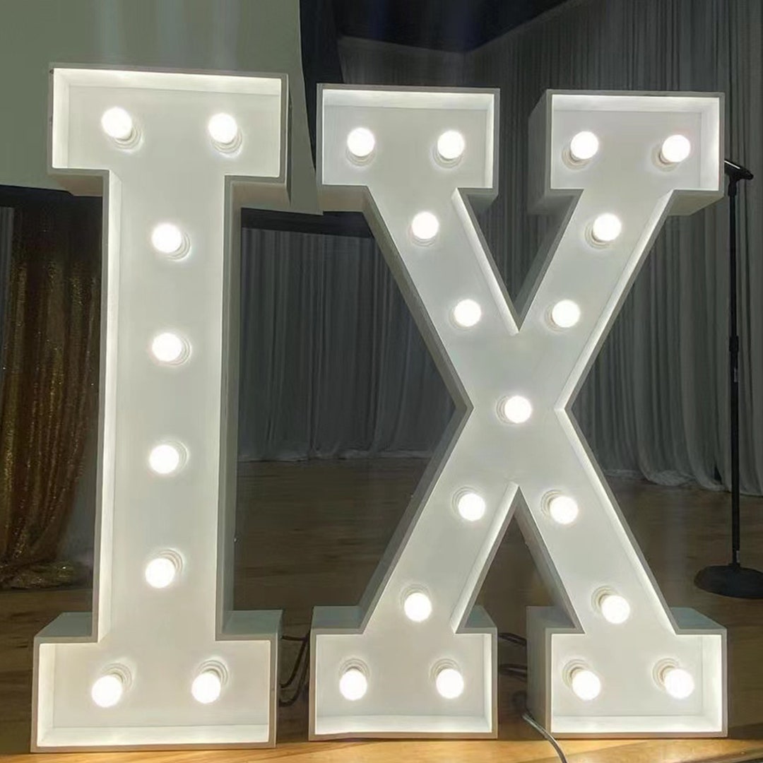 Big Marquee Lettera Lights,4ft/3ft Large Light up Letters,metal Letter ...