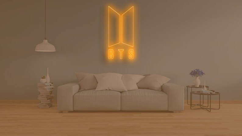 BTS Logo Neon Sign Merch Korean Kawaii Decor Bedroom Decor - Etsy