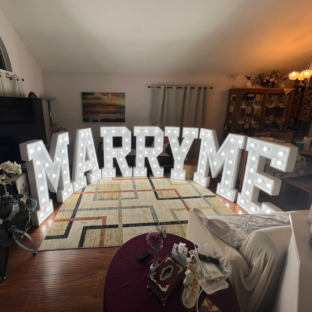 4FT Marry Me Marquee Letter Light,wedding Marquee Large Letter Light ...