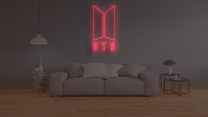 BTS Logo Neon Sign Merch Korean Kawaii Decor Bedroom Decor - Etsy Canada